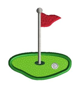Golf Green Applique Machine Embroidery Design