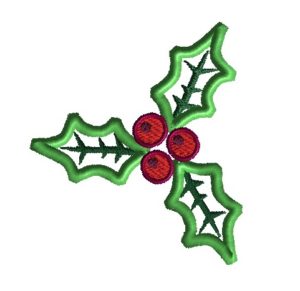 Holly Applique Machine Embroidery Design
