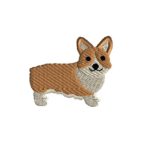 Mini Corgi Dog Machine Embroidery Design