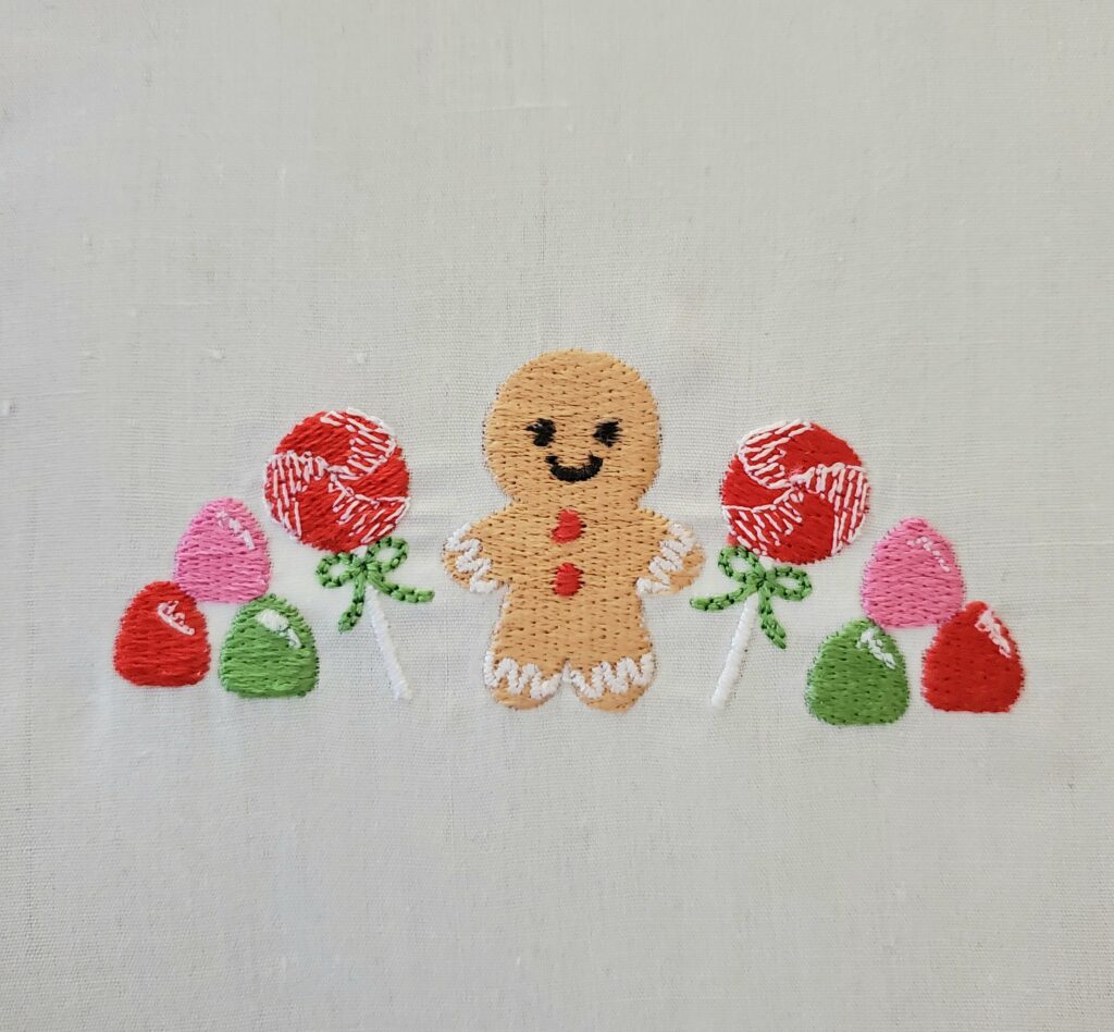 Gingerbread and Candy Border Machine Embroidery Design