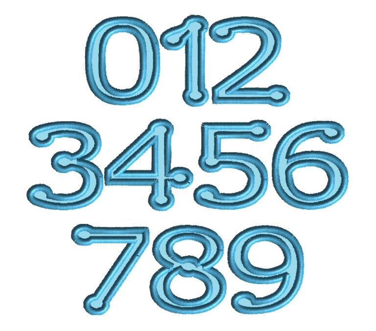 Applique Numbers Lollipop Font Machine Embroidery Designs