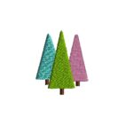 Mini Three Trees Machine Embroidery Design
