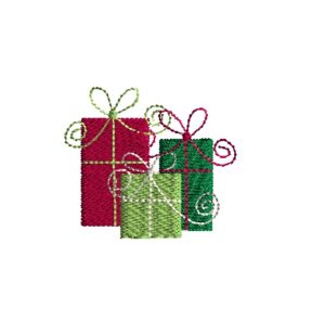 Mini Christmas Presents Machine Embroidery Design