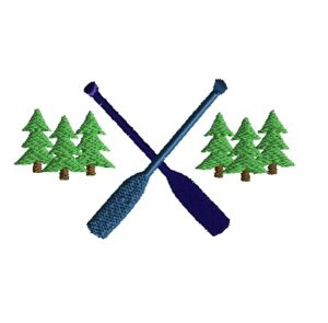 Mini Oars with Trees Machine Embroidery Design