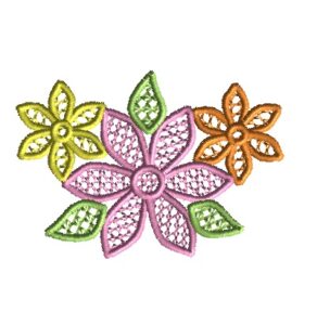Flowers 3 Free Standing Lace-FSL-Machine Embroidery Design