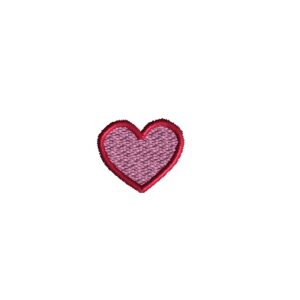 Mini Heart with Satin Outline Machine Embroidery Design
