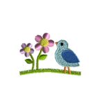 Mini Bird and Flowers Machine Embroidery Design