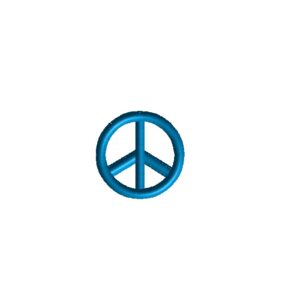 Mini Peace Sign Machine Embroidery Design