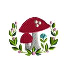 Mini Mushroom Garden Machine Embroidery Design