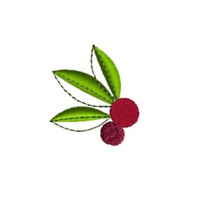 Mini Festive Holly Machine Embroidery Design