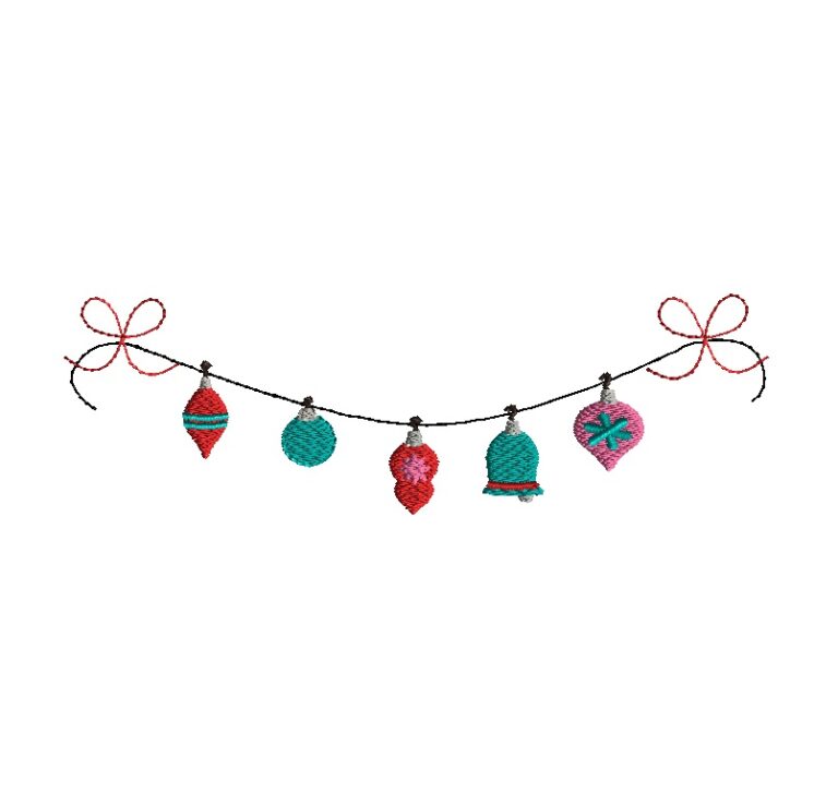 Garland Base Machine Embroidery Design