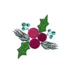 Mini Holly and Berries Machine Embroidery Design