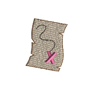 Mini Pirate Map Machine Embroidery Design