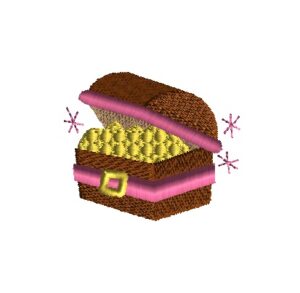 Mini Treasure Chest Machine Embroidery Design