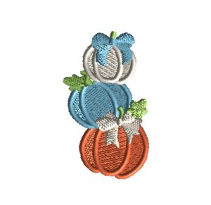 Mini Pumpkin Pile Up Machine Embroidery Design