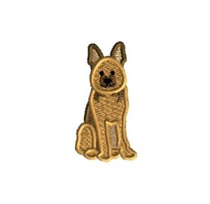 Mini German Shepherd Machine Embroidery Design